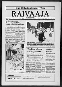 Raivaaja. March 8, 1995 = Pioneer - Digital Commonwealth