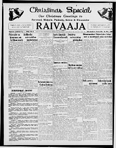 Raivaaja. December 9, 1960 = Pioneer - Digital Commonwealth