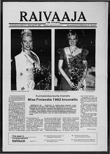 Raivaaja. April 22, 1992 = Pioneer - Digital Commonwealth