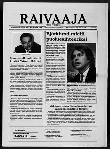 Raivaaja. May 29, 1996 = Pioneer - Digital Commonwealth