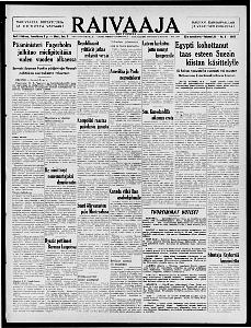 Raivaaja. January 9, 1957 = Pioneer - Digital Commonwealth