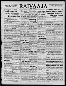 Raivaaja. January 22, 1958 = Pioneer - Digital Commonwealth