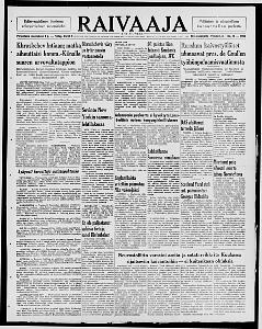 Raivaaja. March 8, 1963 = Pioneer - Digital Commonwealth