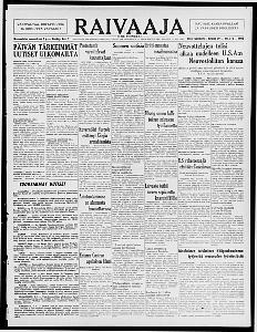 Raivaaja. November 7, 1960 = Pioneer - Digital Commonwealth