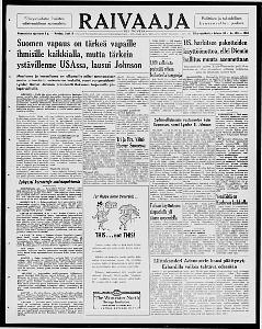 Raivaaja. September 9, 1963 = Pioneer - Digital Commonwealth