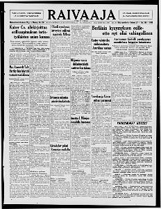 Raivaaja. October 26, 1959 = Pioneer - Digital Commonwealth