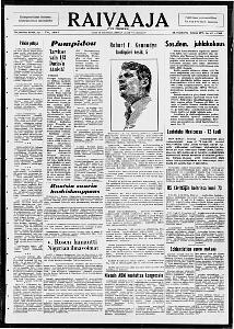 Raivaaja. June 6, 1969 = Pioneer - Digital Commonwealth