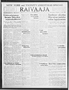 Raivaaja. December 15, 1952 = Pioneer - Digital Commonwealth