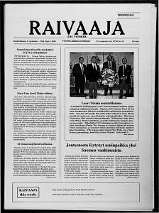Raivaaja. September 3, 2003 = Pioneer - Digital Commonwealth