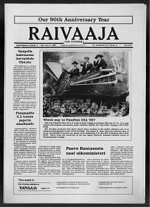 Raivaaja. February 8, 1995 = Pioneer - Digital Commonwealth