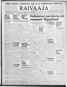 Raivaaja. December 12, 1940 = Pioneer - Digital Commonwealth