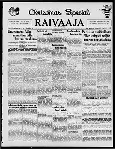 Raivaaja. December 18, 1957 = Pioneer - Digital Commonwealth