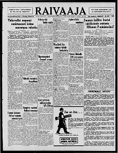 Raivaaja. October 24, 1957 = Pioneer - Digital Commonwealth