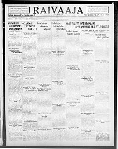 Raivaaja. January 22, 1929 = Pioneer - Digital Commonwealth