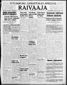Raivaaja. December 20, 1946 = Pioneer - Digital Commonwealth