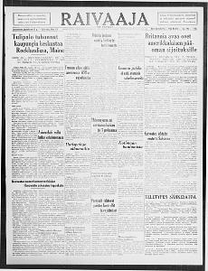 Raivaaja. December 13, 1952 = Pioneer - Digital Commonwealth