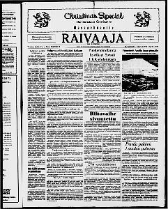 Raivaaja. December 12, 1972 = Pioneer - Digital Commonwealth