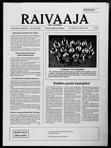 Raivaaja. July 9, 2003 = Pioneer - Digital Commonwealth