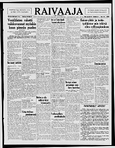 Raivaaja. October 27, 1959 = Pioneer - Digital Commonwealth