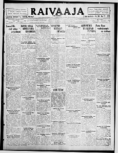 Raivaaja. February 7, 1925 = Pioneer - Digital Commonwealth