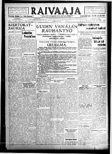 Raivaaja. December 7, 1917 = Pioneer - Digital Commonwealth