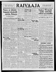 Raivaaja. October 14, 1959 = Pioneer - Digital Commonwealth