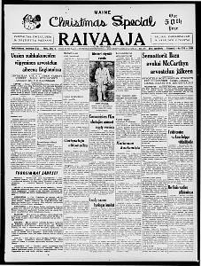 Raivaaja. December 8, 1954 = Pioneer - Digital Commonwealth