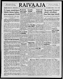 Raivaaja. October 28, 1963 = Pioneer - Digital Commonwealth
