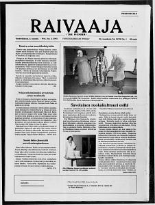 Raivaaja. January 2, 2002 = Pioneer - Digital Commonwealth