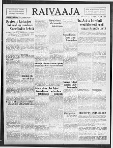 Raivaaja. September 27, 1952 = Pioneer - Digital Commonwealth