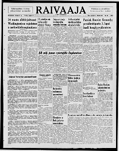 Raivaaja. August 9, 1963 = Pioneer - Digital Commonwealth