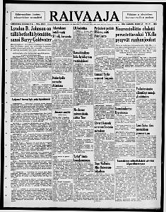 Raivaaja. July 8, 1964 = Pioneer - Digital Commonwealth