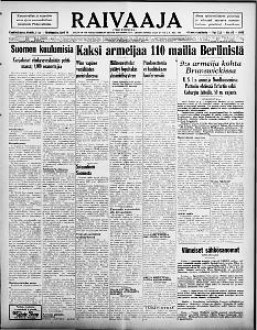 Raivaaja. April 11, 1945 = Pioneer - Digital Commonwealth