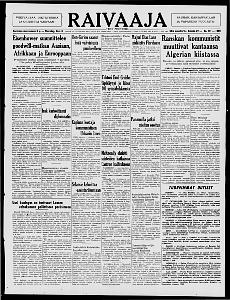 Raivaaja. November 5, 1959 = Pioneer - Digital Commonwealth