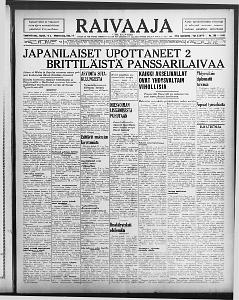 Raivaaja. December 10, 1941 = Pioneer - Digital Commonwealth