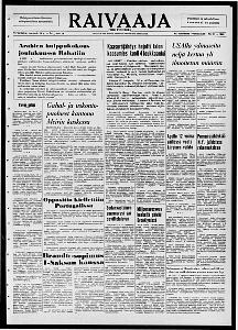 Raivaaja. November 14, 1969 = Pioneer - Digital Commonwealth