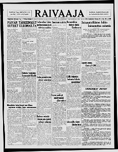 Raivaaja. October 2, 1959 = Pioneer - Digital Commonwealth