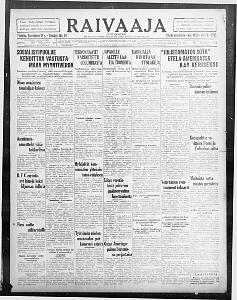 Raivaaja. January 24, 1933 = Pioneer - Digital Commonwealth