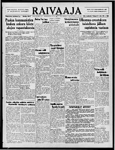 Raivaaja. July 9, 1956 = Pioneer - Digital Commonwealth