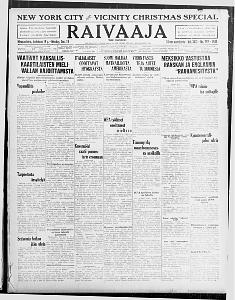 Raivaaja. December 16, 1935 = Pioneer - Digital Commonwealth