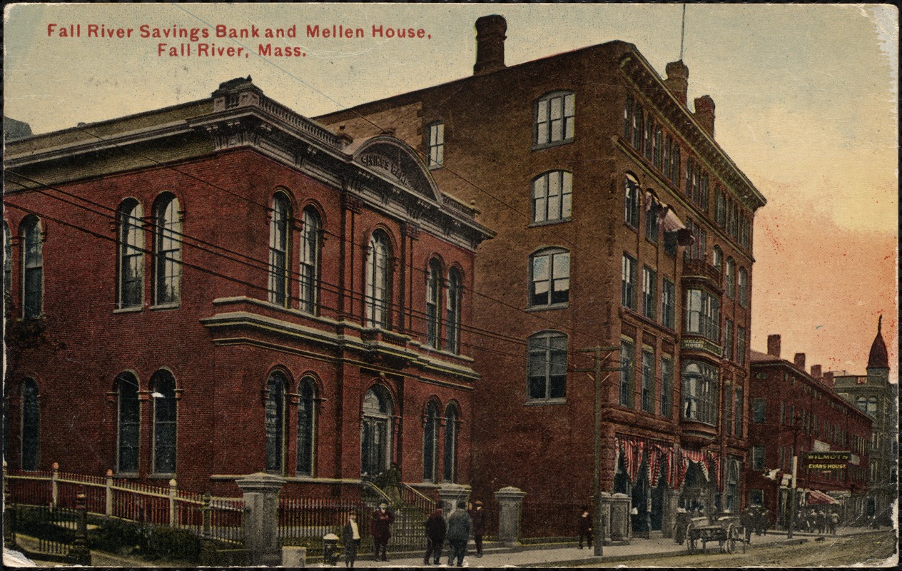 Fall River Savings Bank and Mellen House, Fall River, Mass. - Digital ...