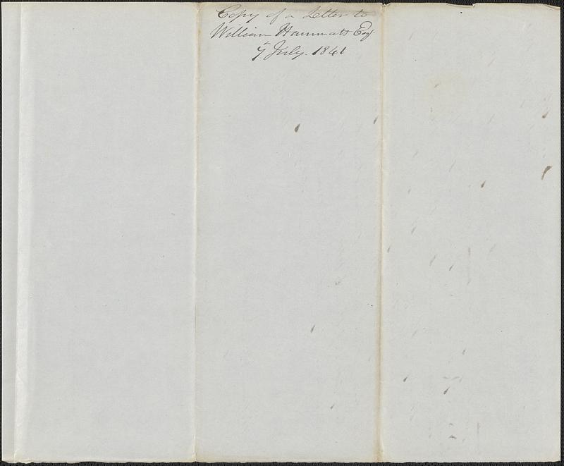 George Coffin to William Hammatt, 7 July 1841 - Digital Commonwealth