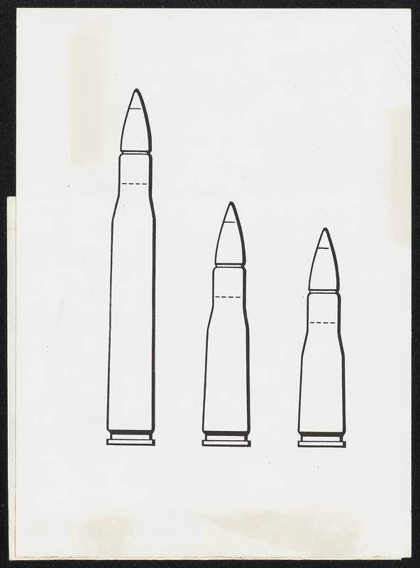 Relative size of cartridge cases required to give identical ballistic ...