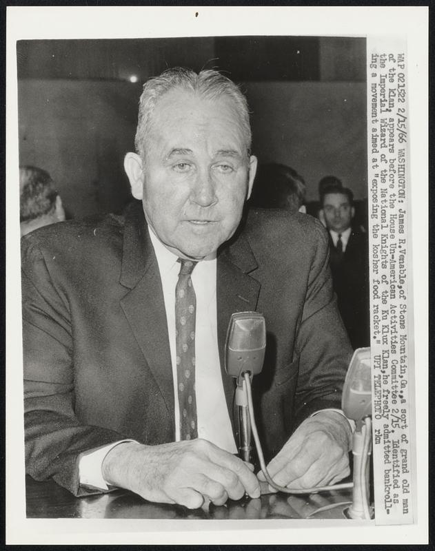 James R. Venable, of Stone Mountain, Ga., a sort of grand old man of ...