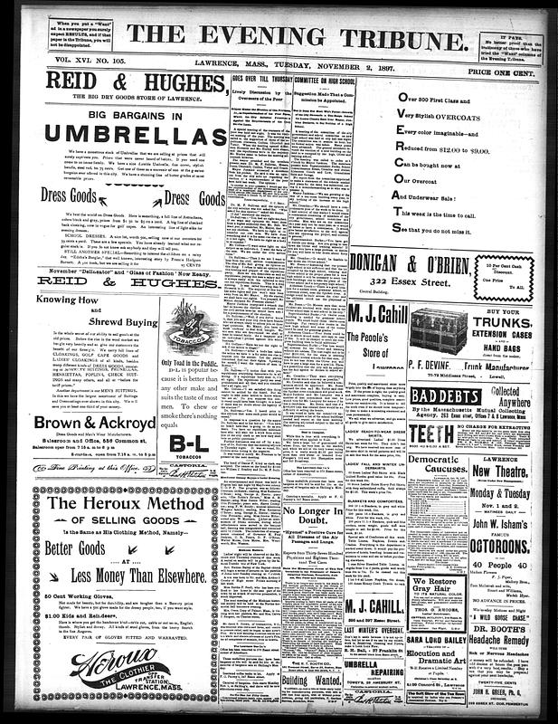 The Evening Tribune. November 02, 1897 - Digital Commonwealth