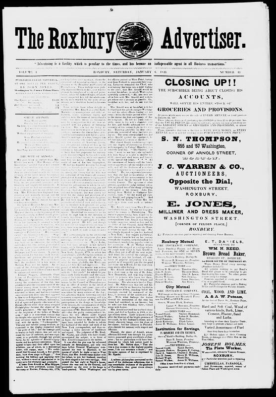 The Roxbury Advertiser - Digital Commonwealth