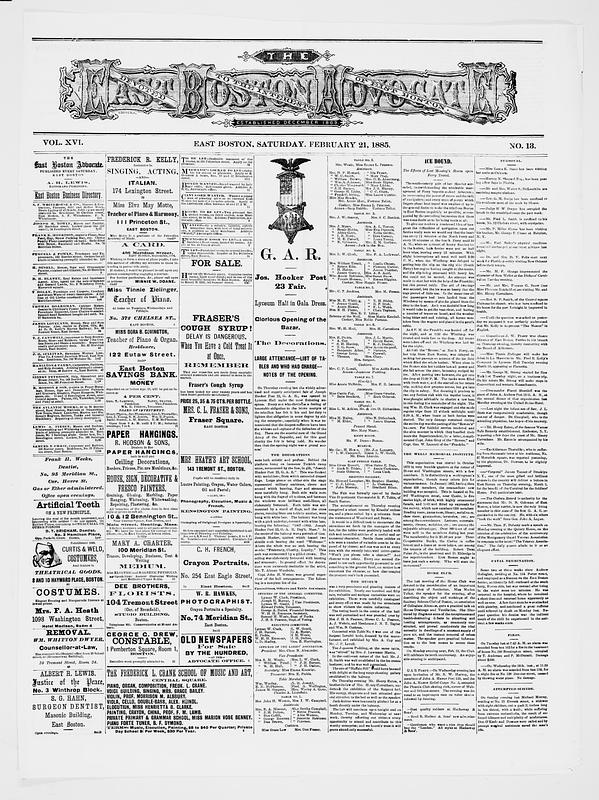 The East Boston Advocate. February 21, 1885 - Digital Commonwealth
