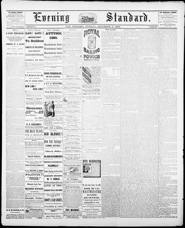 Evening Standard. November 08, 1880 - Digital Commonwealth