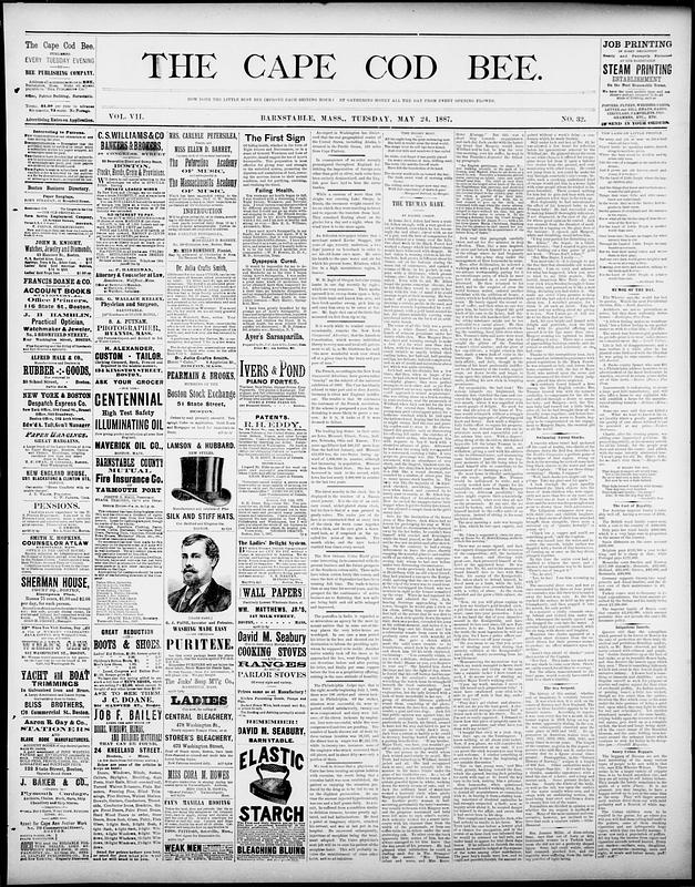 The Cape Cod Bee. May 24, 1887 - Digital Commonwealth