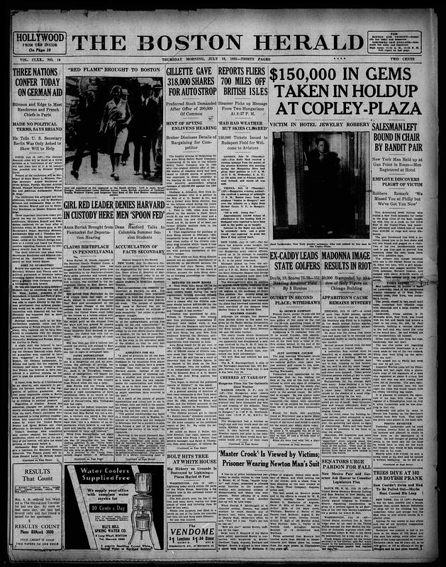 Boston Herald. July 16, 1931 - Digital Commonwealth